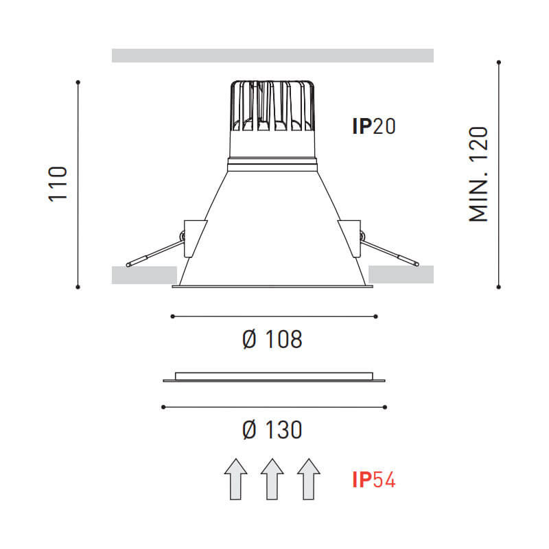 Recessed Downlight LED Swap XL - 5W by Arkoslight | Aiure