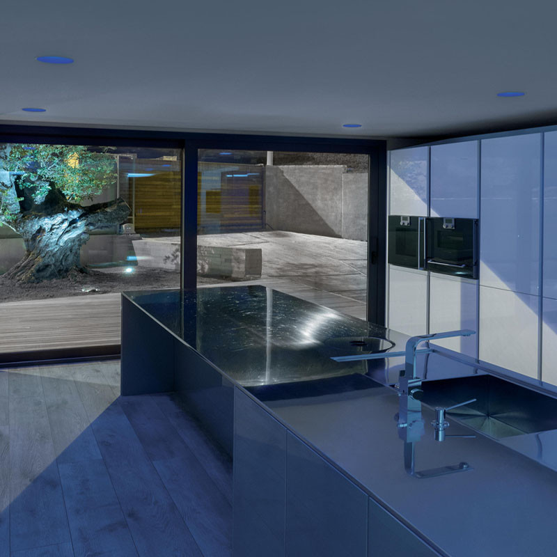 Recessed LED downlight Lex Eco Asymmetric Blue | Aiure