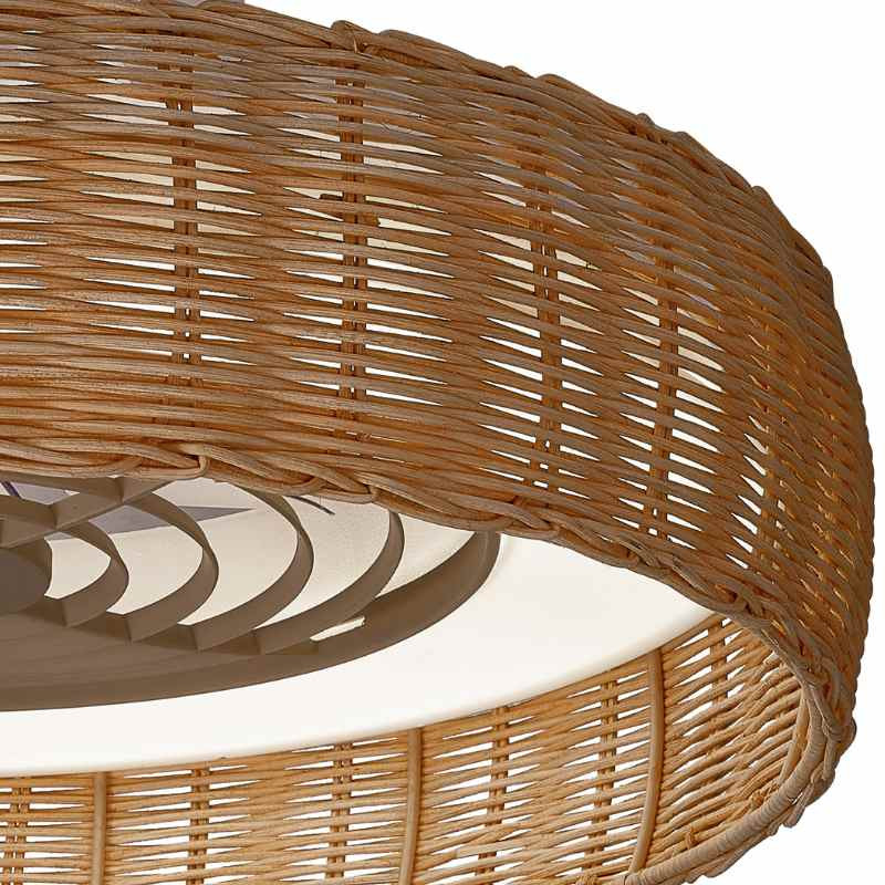 Rattan ceiling fan Kilimanjaro Mini | AiureDeco