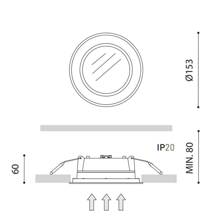 Drop Mini recessed LED downlight 7W Arkoslight | Aiure