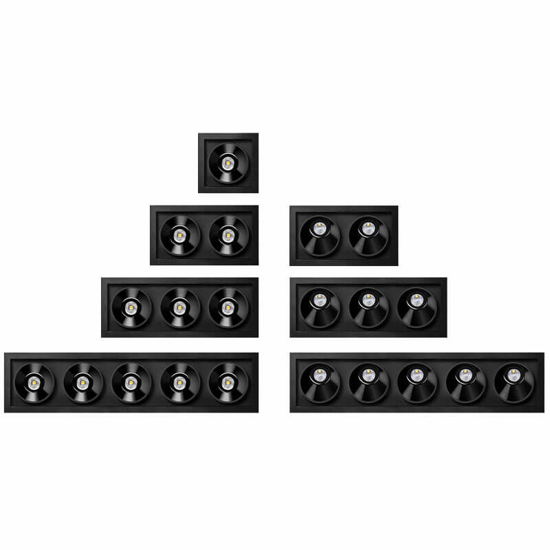 Double LED downlight Black Foster Recessed 2 by Arkoslight | Aiure