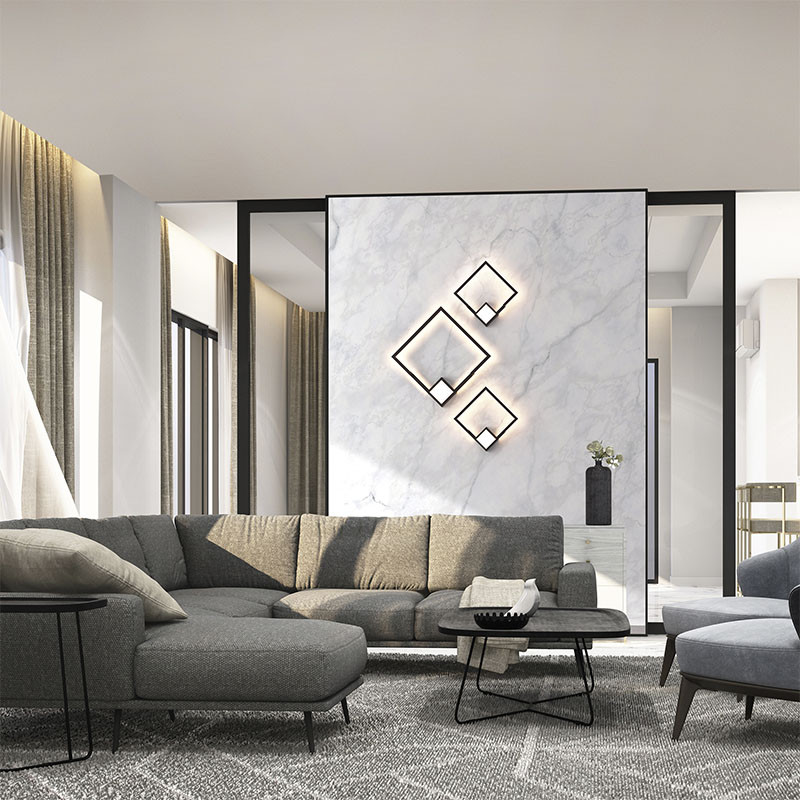 Square LED wall light Boutique for indoor use by Mantra | Aiure